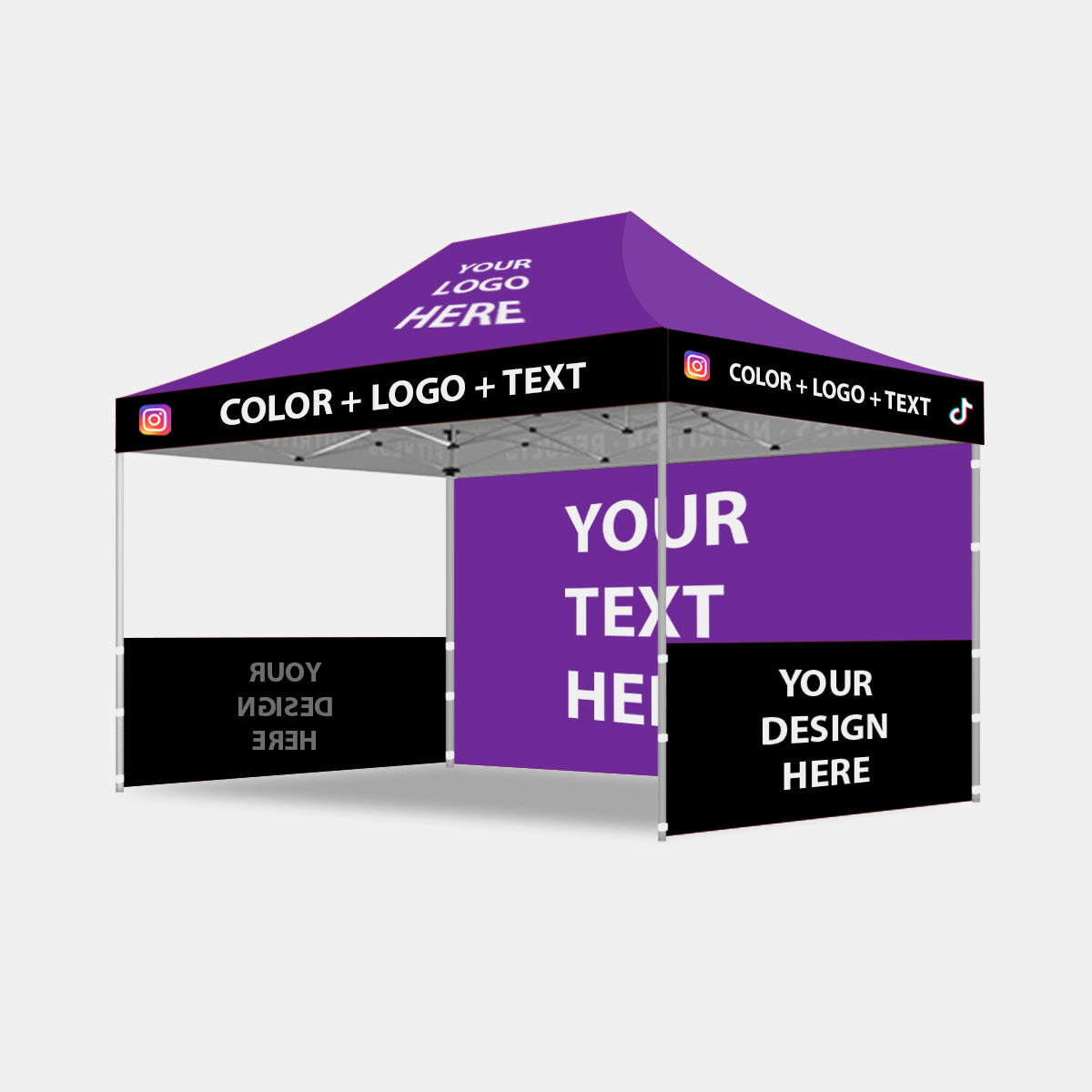 10x15 Custom Canopy Tent Package – Make My Banners™